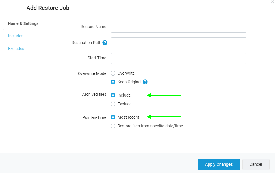 Steps To Configure A Restore Job How Do I Restore My Data After A Ransomware Attack Help Center